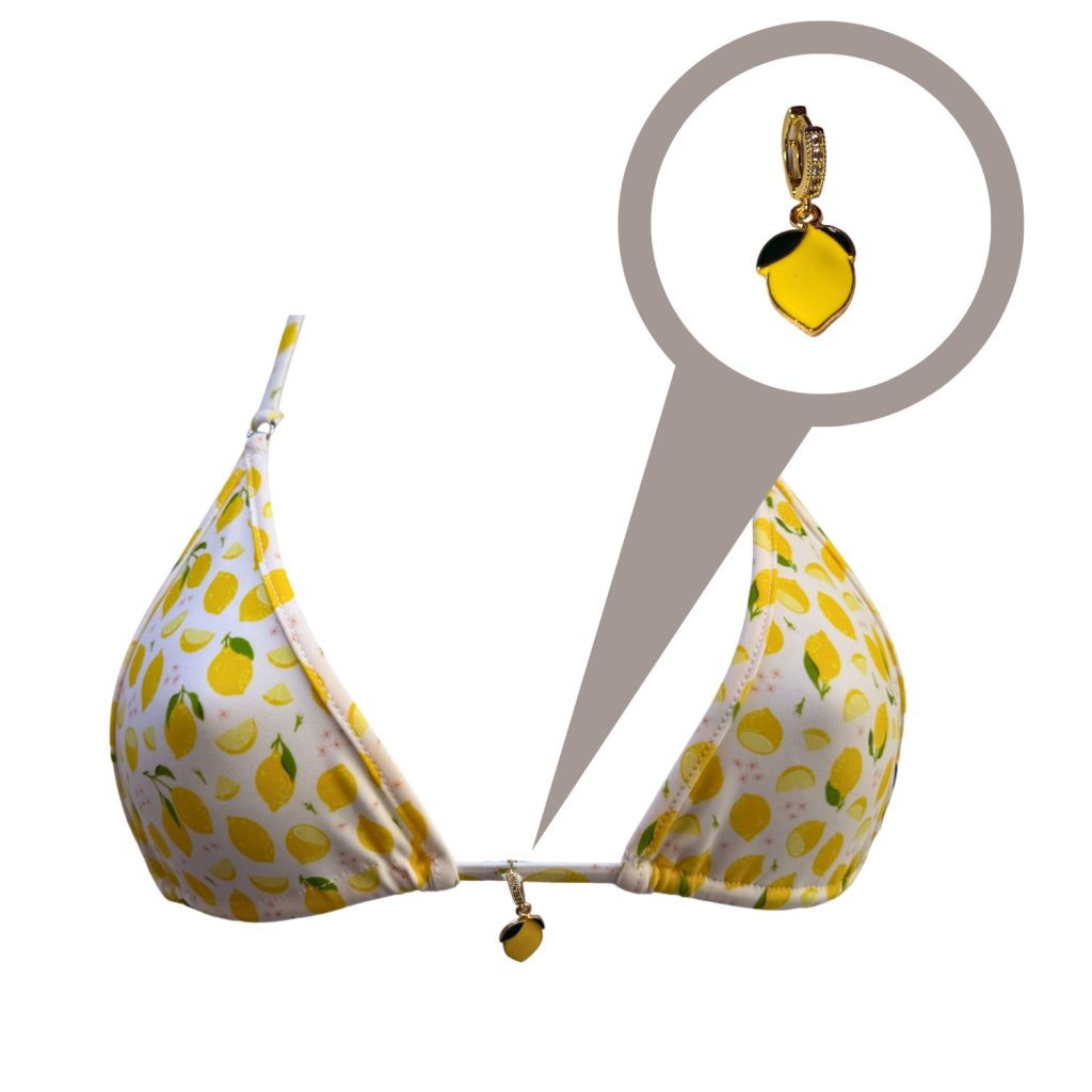 Lemon Drop Bikini Top Charm – Micro Gigi