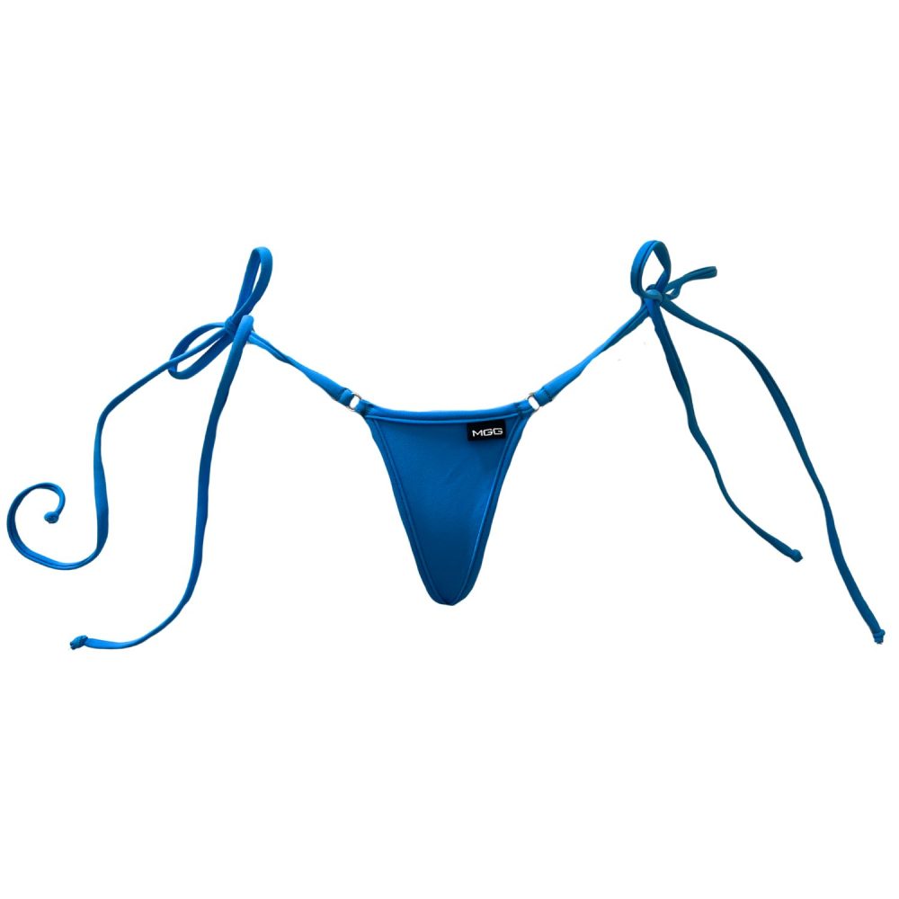 Azure Blue - Tie Sides Bikini Bottom – Micro Gigi