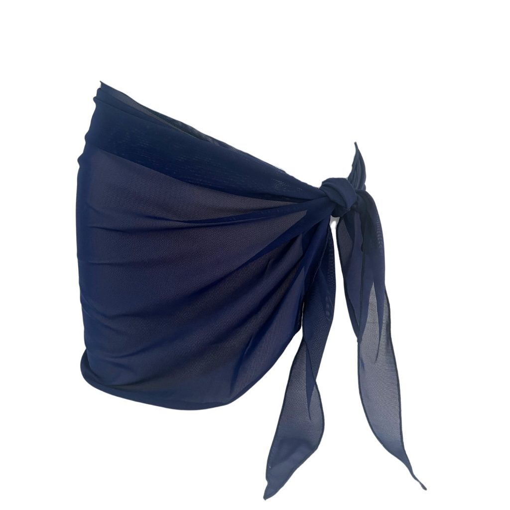Navy Blue Sheer Sarong Coverup – Micro Gigi