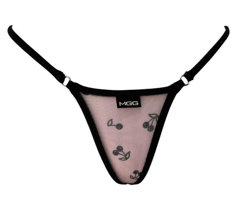 Sheer Cherry Bomb Nano Bikini Bottom Micro Gigi